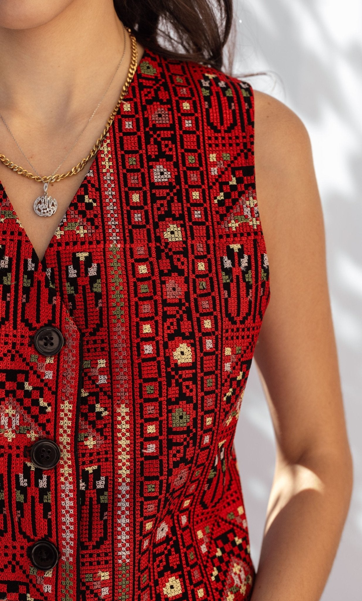 Dalal Embroidered Vest | Deerah